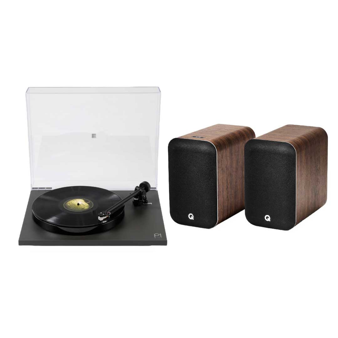 Q Acoustics M20 Active Speaker (Pair) + Rega Planar 1 Plus Turntable P ...